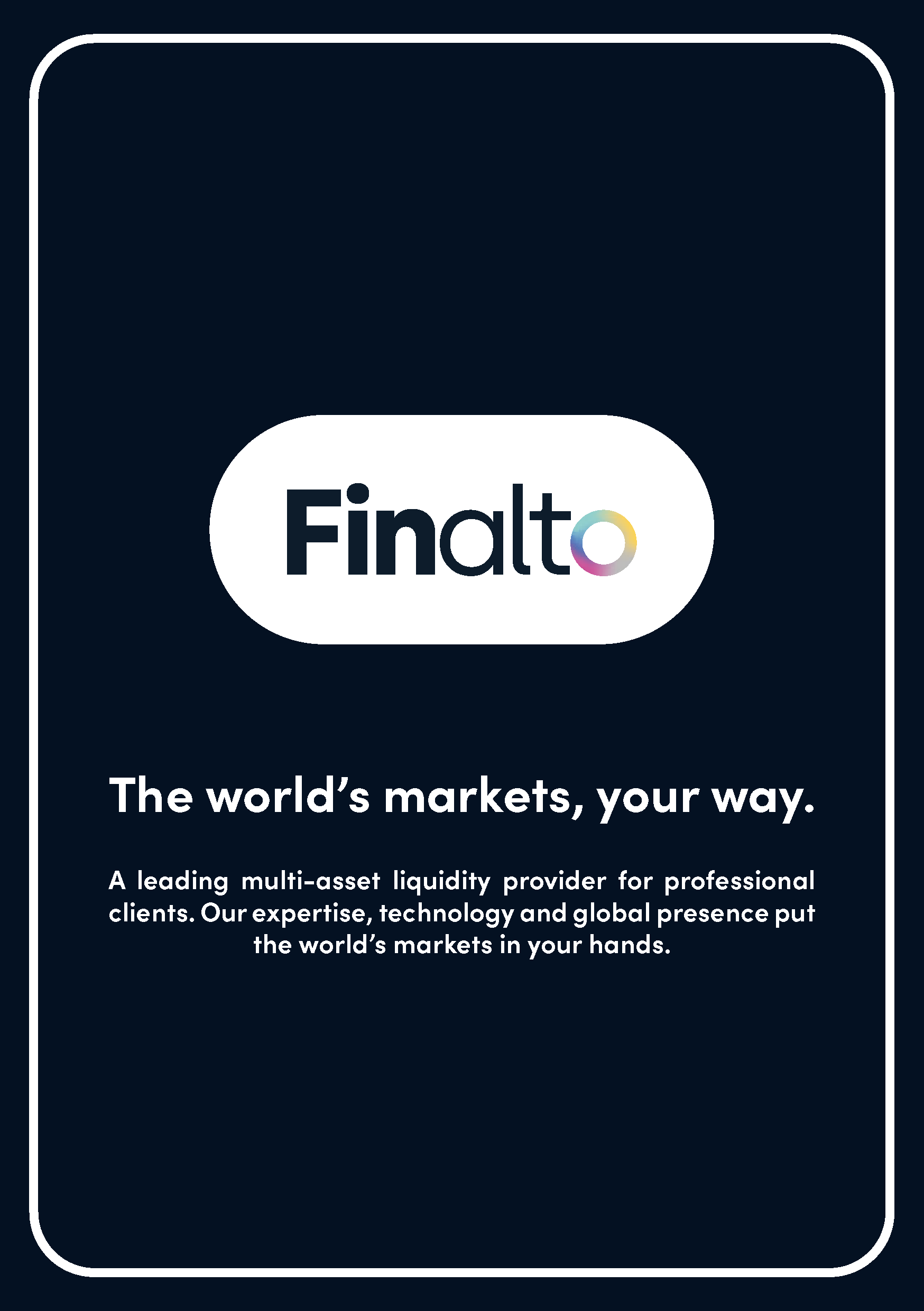 The world's markets, your way | Finalto "The World's Markets, Your Way ...